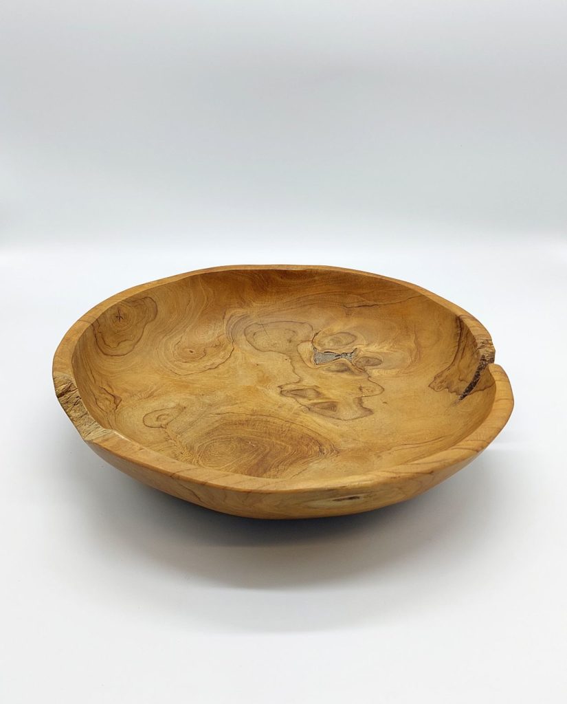 Bowl Teak Wood Diameter 40 cm — Fenalie