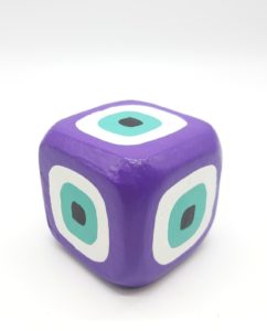 Κύβος Ματάκι Ξύλινος Χειροποίητος 8.5 cm x 8.5 cm — Fenalie